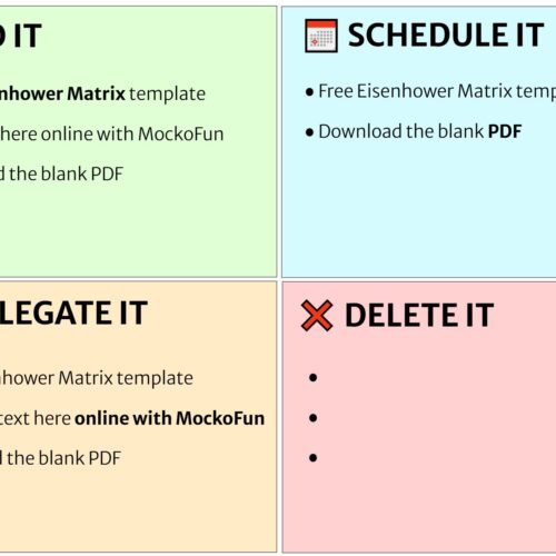 Eisenhower Matrix Template - MockoFUN